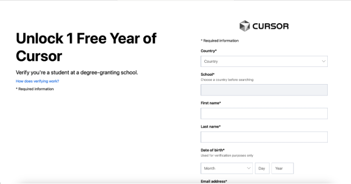 Student Guide: How to Get 1 Year of Cursor Pro FREE (2025 Verified ...